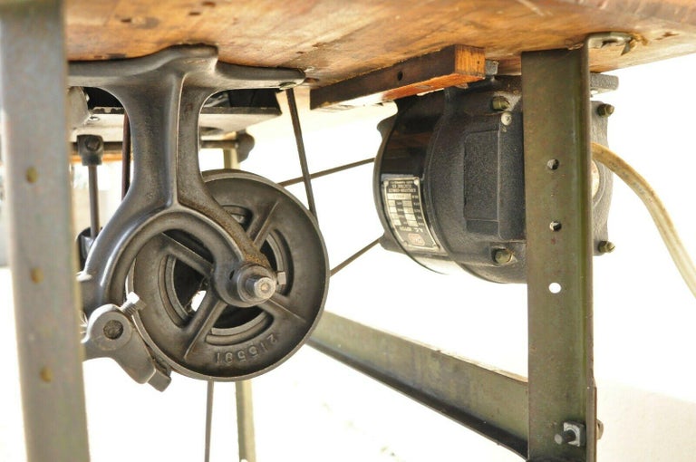 Antique Kingston Conley Electric Motor Industrial Vintage Sewing ...