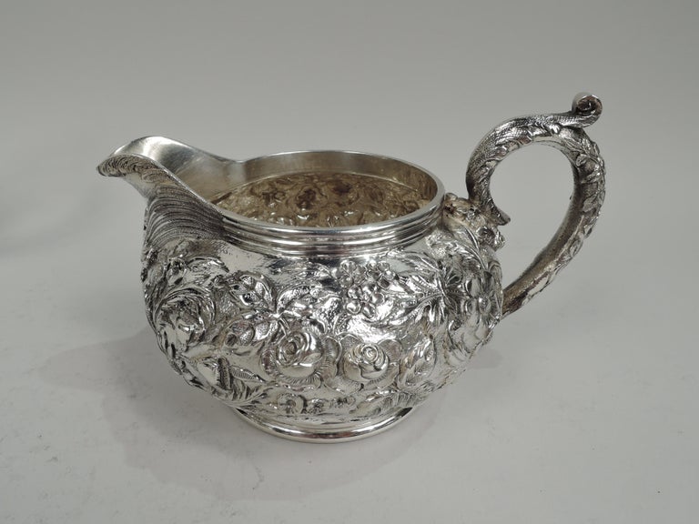 Antique Kirk Baltimore Repousse Sterling Silver 5-Piece Coffee and Tea ...