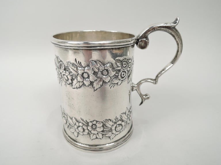 Antique Kirk Silver Baby Cup with Floral Garlands For Sale at 1stDibs