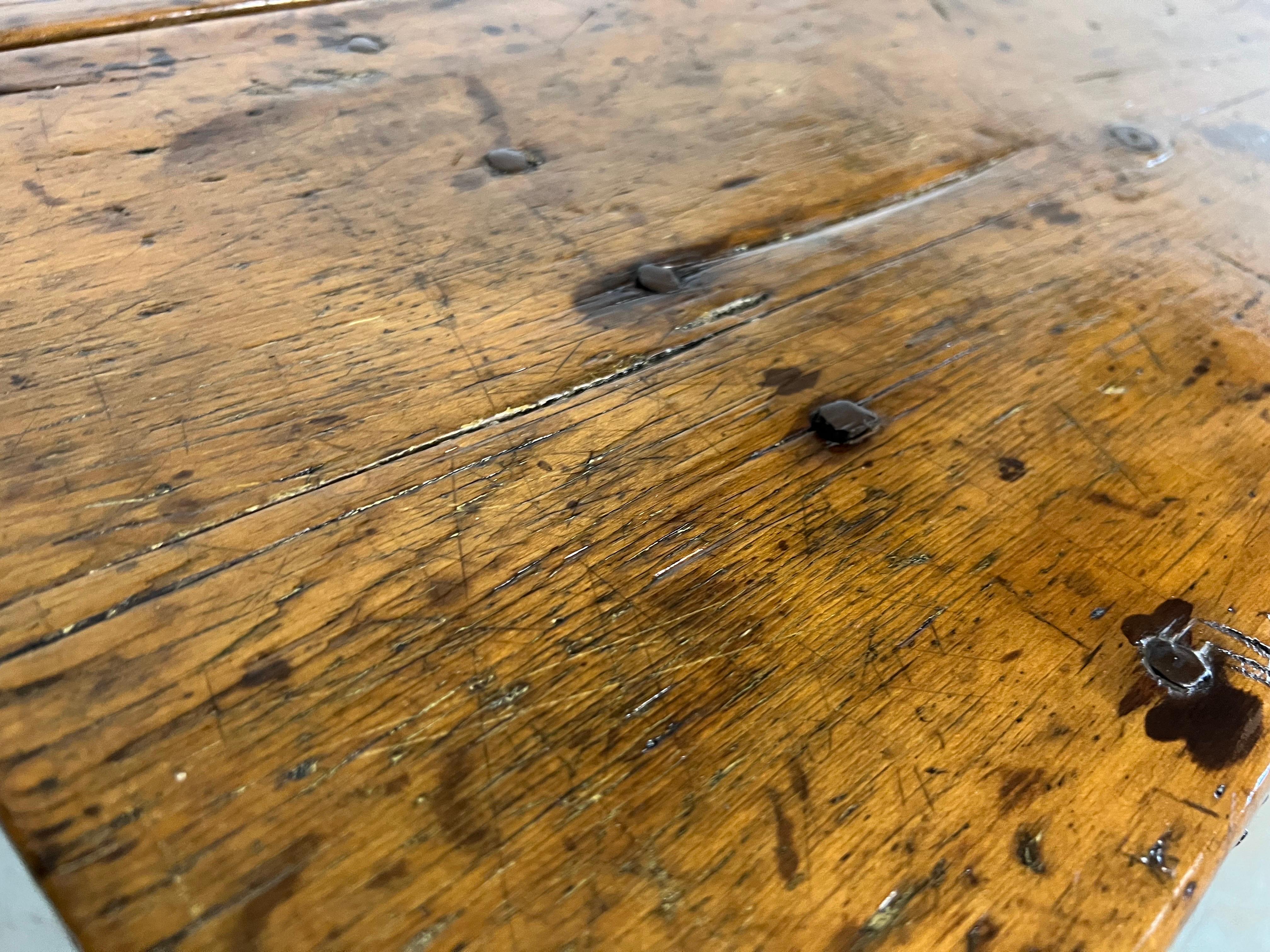 Antique Knotty Pine Country Rustic Fliptop Dining Table, circa 1800s ...