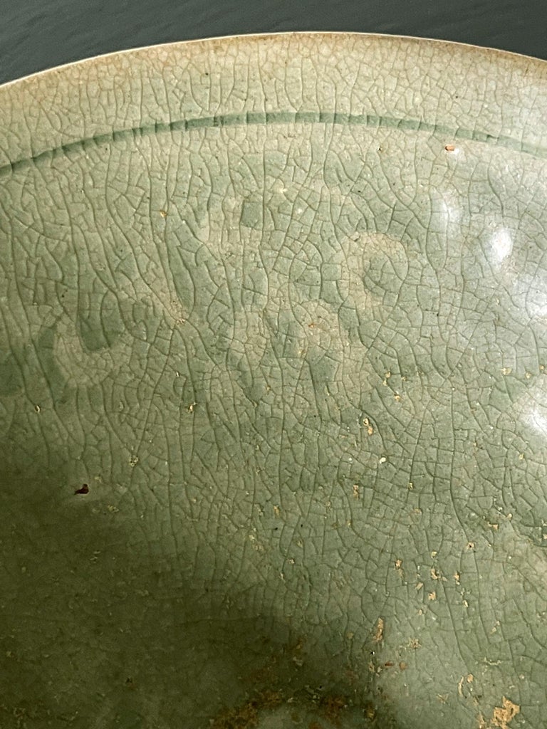 Antique Korean Ceramic Bowl with Incised Design For Sale at 1stDibs