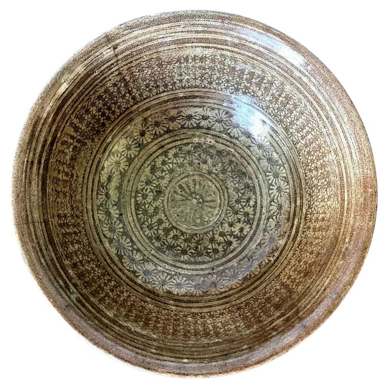 Antique Korean Ceramic Buncheong Bowl Joseon Dynasty For Sale at 1stDibs