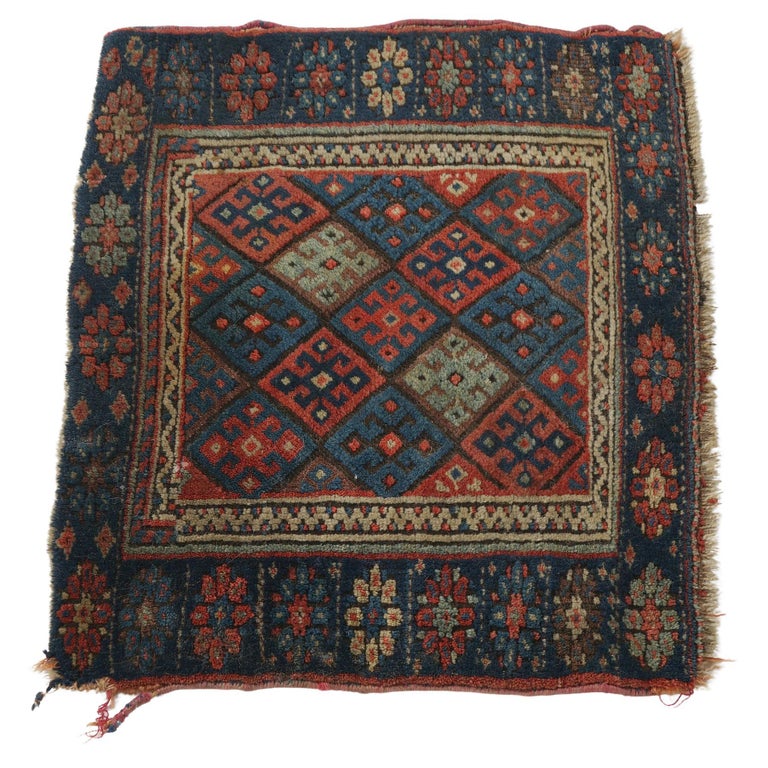 Antique Kurd Bag Face Oriental Wool Rug circa 1920 For Sale at 1stDibs