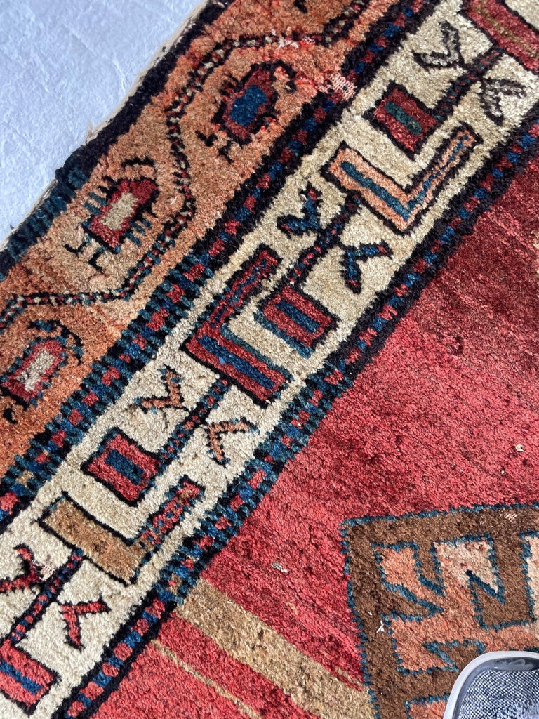 Antique Kurdish-Kazak Geometric Motifs Runner, circa 1920's For Sale at ...