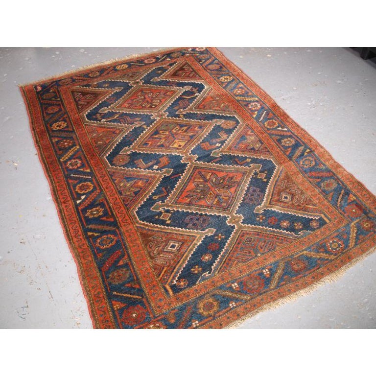 Antique Kurdish Rug with Medallion Design For Sale at 1stDibs