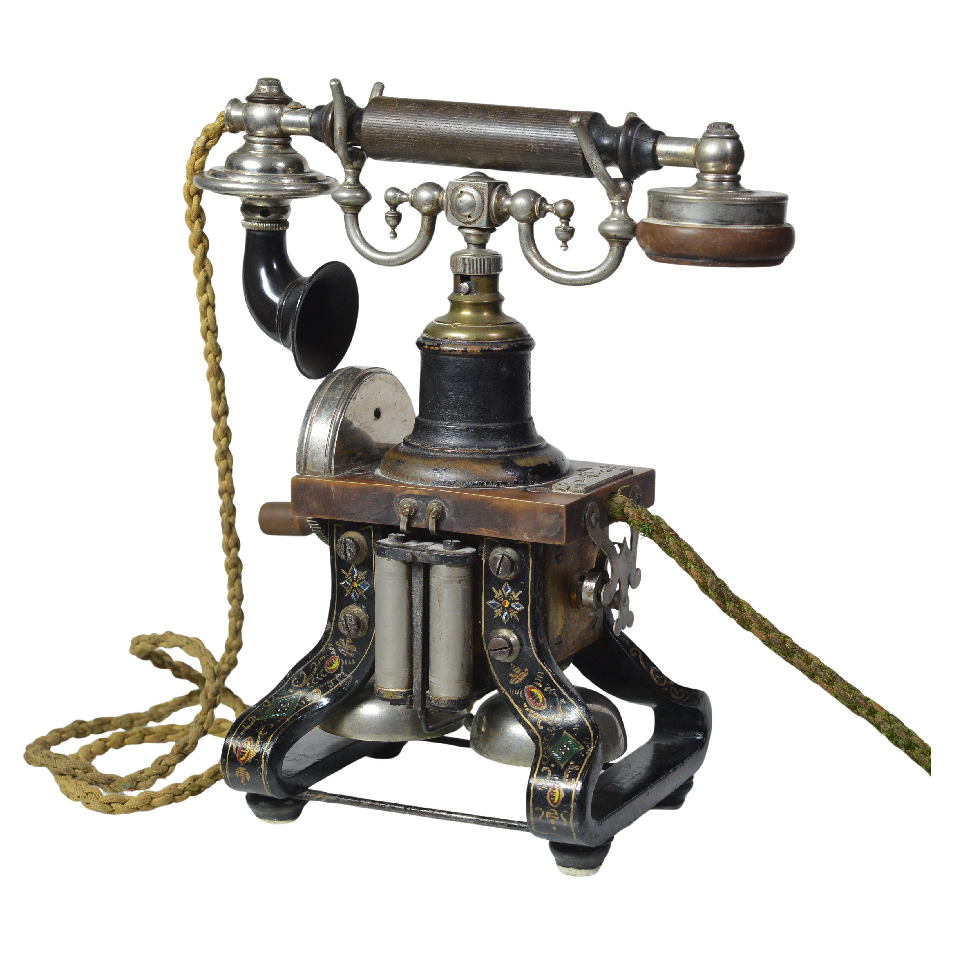 Antique L. M. Ericsson AC110 Iron Skeleton Telephone Taxen Eiffel ...