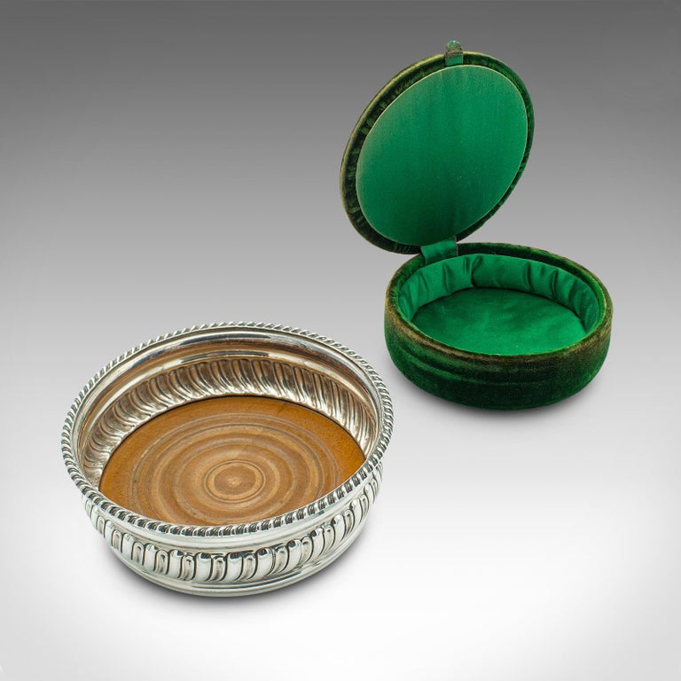 Antique Ladies Needlework Box, English, Velvet, Plated, Pincushion ...