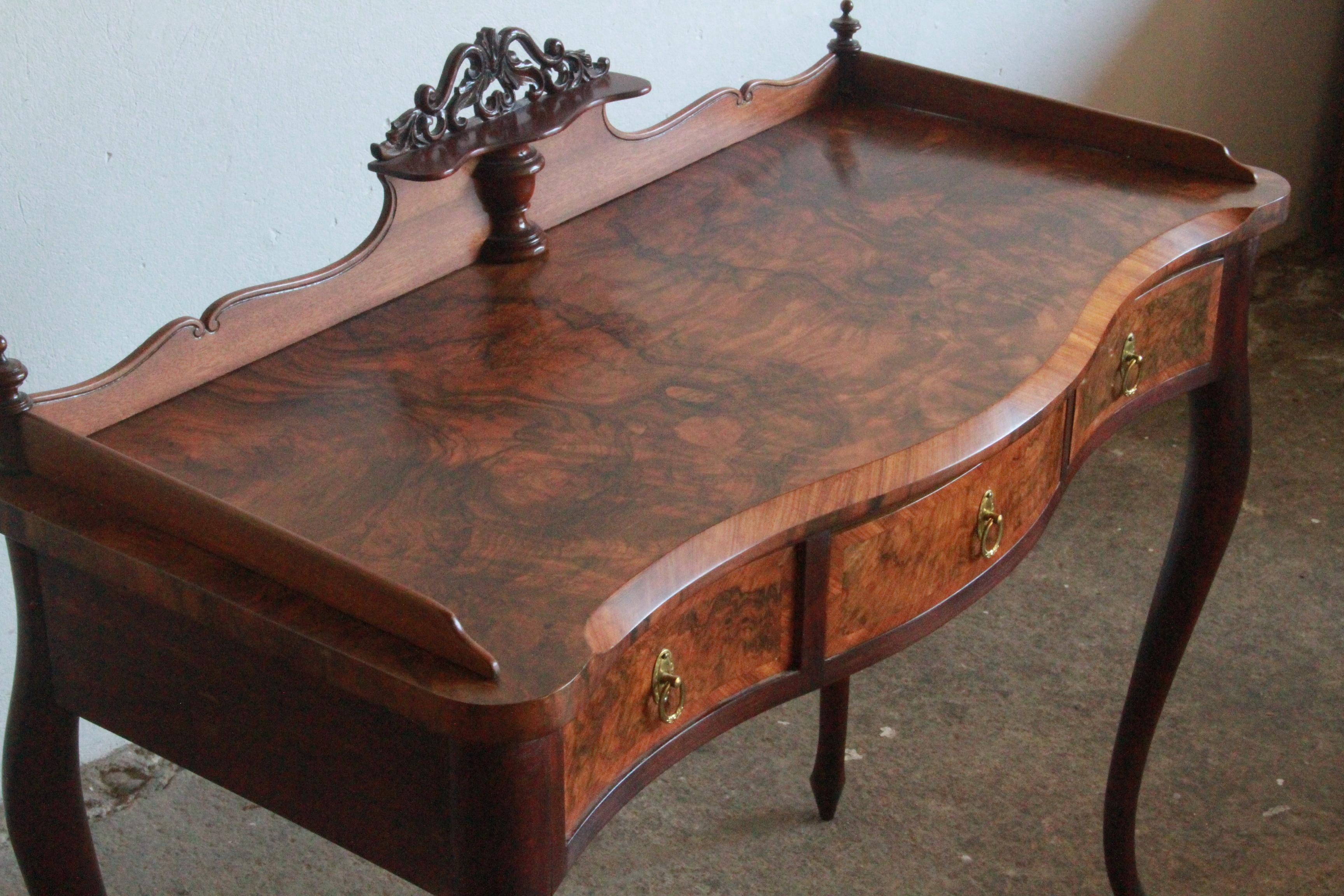 Antique Ladies Writing Desk, Console, Mahogany For Sale at 1stDibs