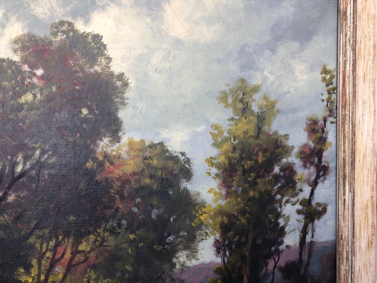 Antique Landscape Oil Painting by A D Greer For Sale at 1stDibs