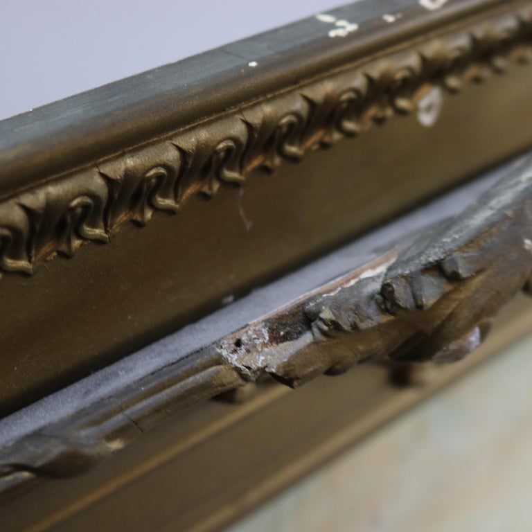 Antique Landscape Painting, Cottage Scene with Figure by E. Cole, 19th ...