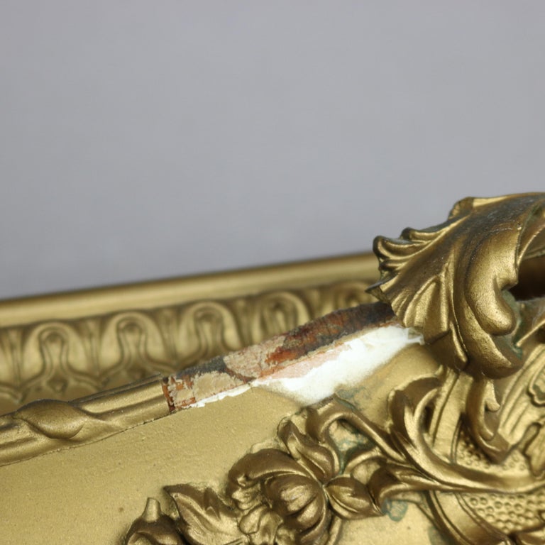 Antique Landscape Painting, Cottage Scene with Figure by E. Cole, 19th ...