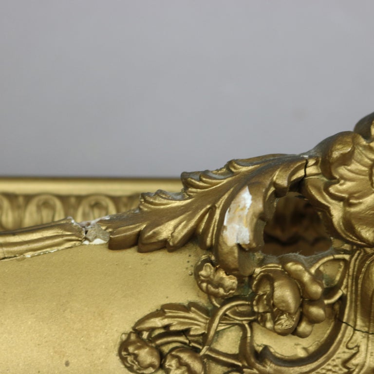 Antique Landscape Painting, Cottage Scene with Figure by E. Cole, 19th ...