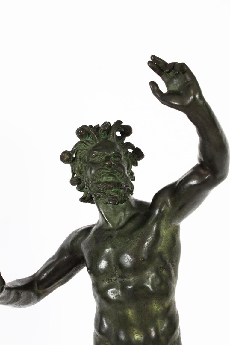 Antique Bronze of Pan Dancing G.Nisini, 19th Century For Sale at 1stDibs