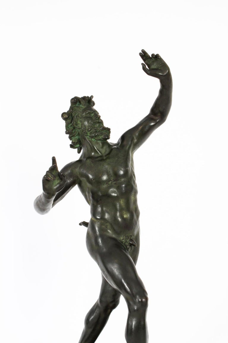 Antique Bronze of Pan Dancing G.Nisini, 19th Century For Sale at 1stDibs