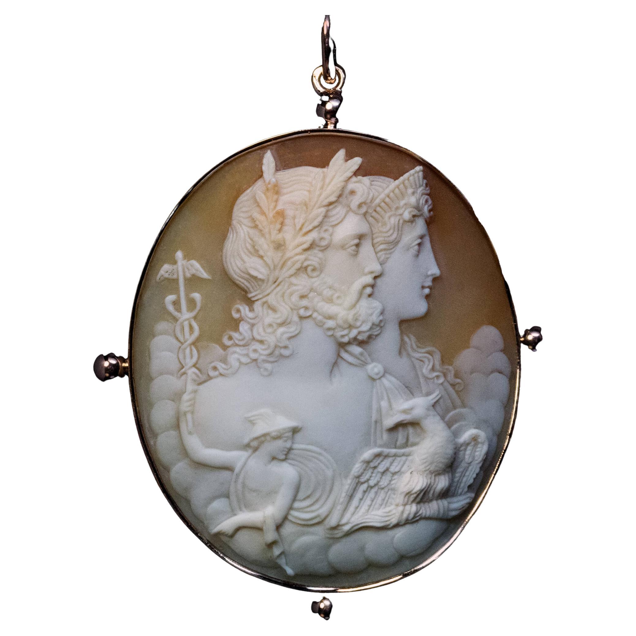 Antique Platinum Twisted Chain with Religious Carved Jesus Shell Cameo ...