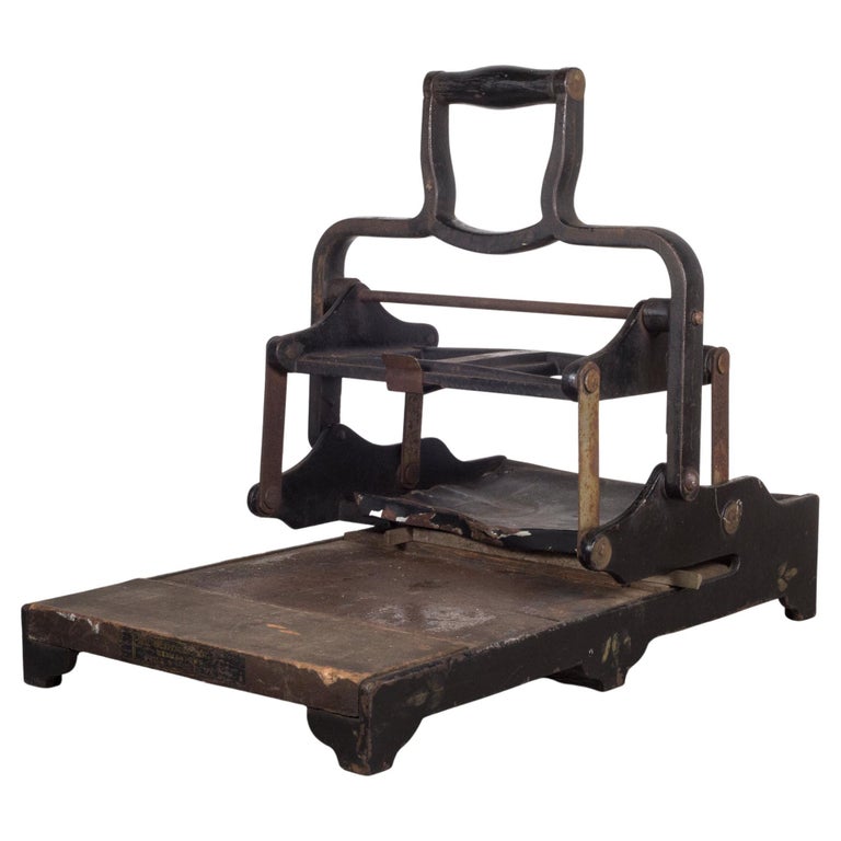 Antique Large Cast Iron Ink Flat Ink Press c.1930 at 1stDibs