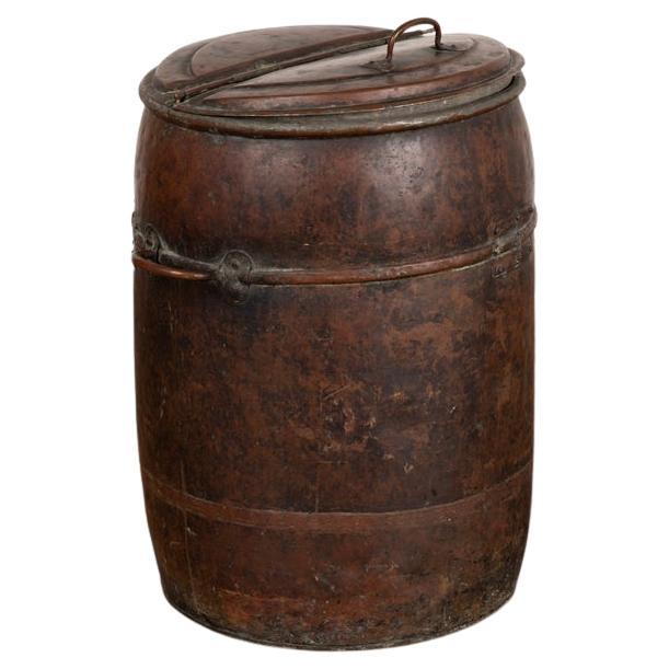 Antique Large Copper Water Urn with Lid from Sweden, circa 1900 at 1stDibs