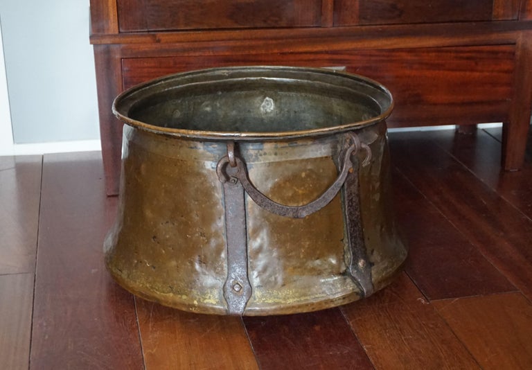 Antique, Large and Decorative Hand Hammered Copper and Wrought Iron ...