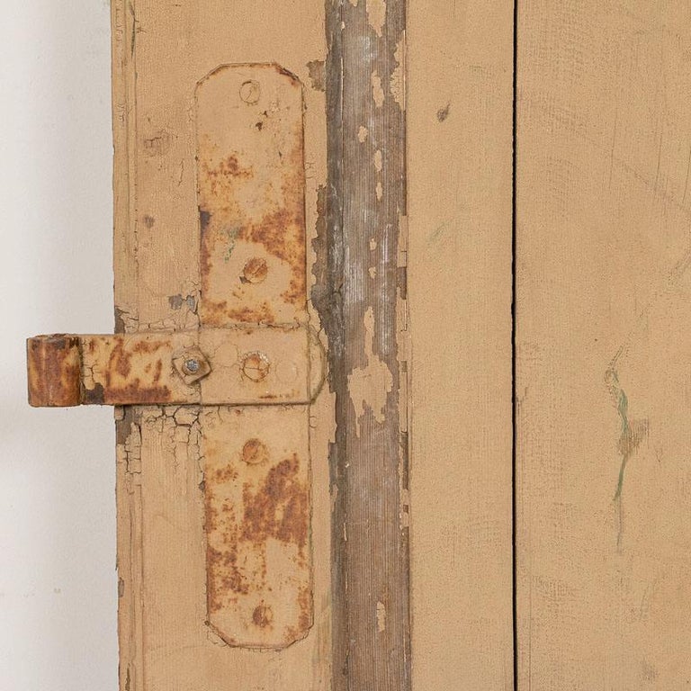 Antique Large Door with Heavy Paneling and Original Painted Finish at ...
