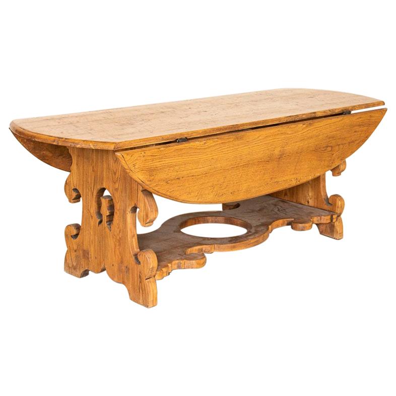 Antique Rustic Drop Leaf Coffee Table at 1stDibs