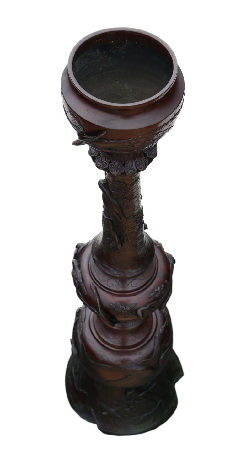 Antique Large Floor Standing Japanese Bronze Jardinière Planter Meiji ...