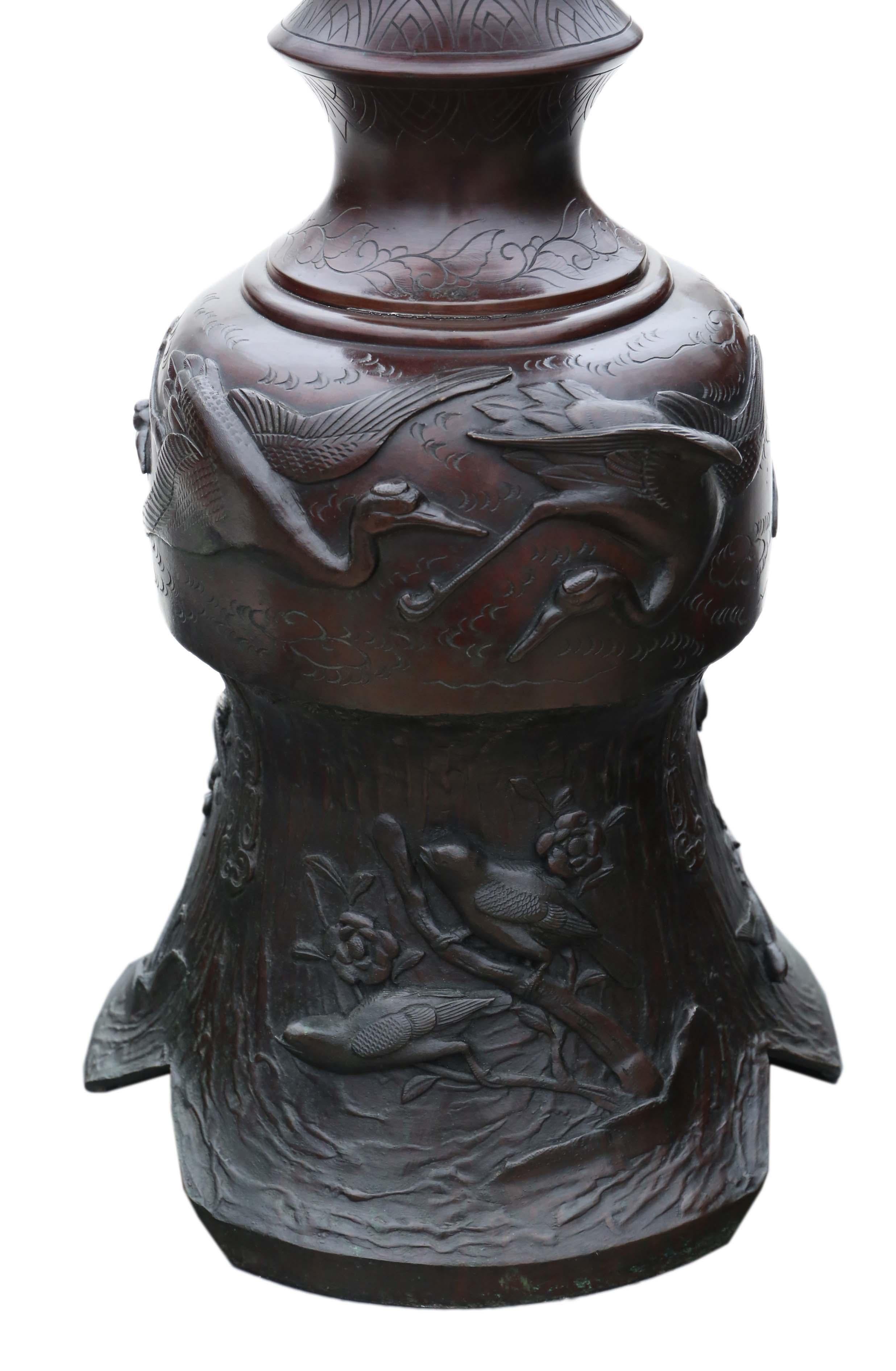 Antique Large Floor Standing Japanese Bronze Jardinière Planter Meiji ...