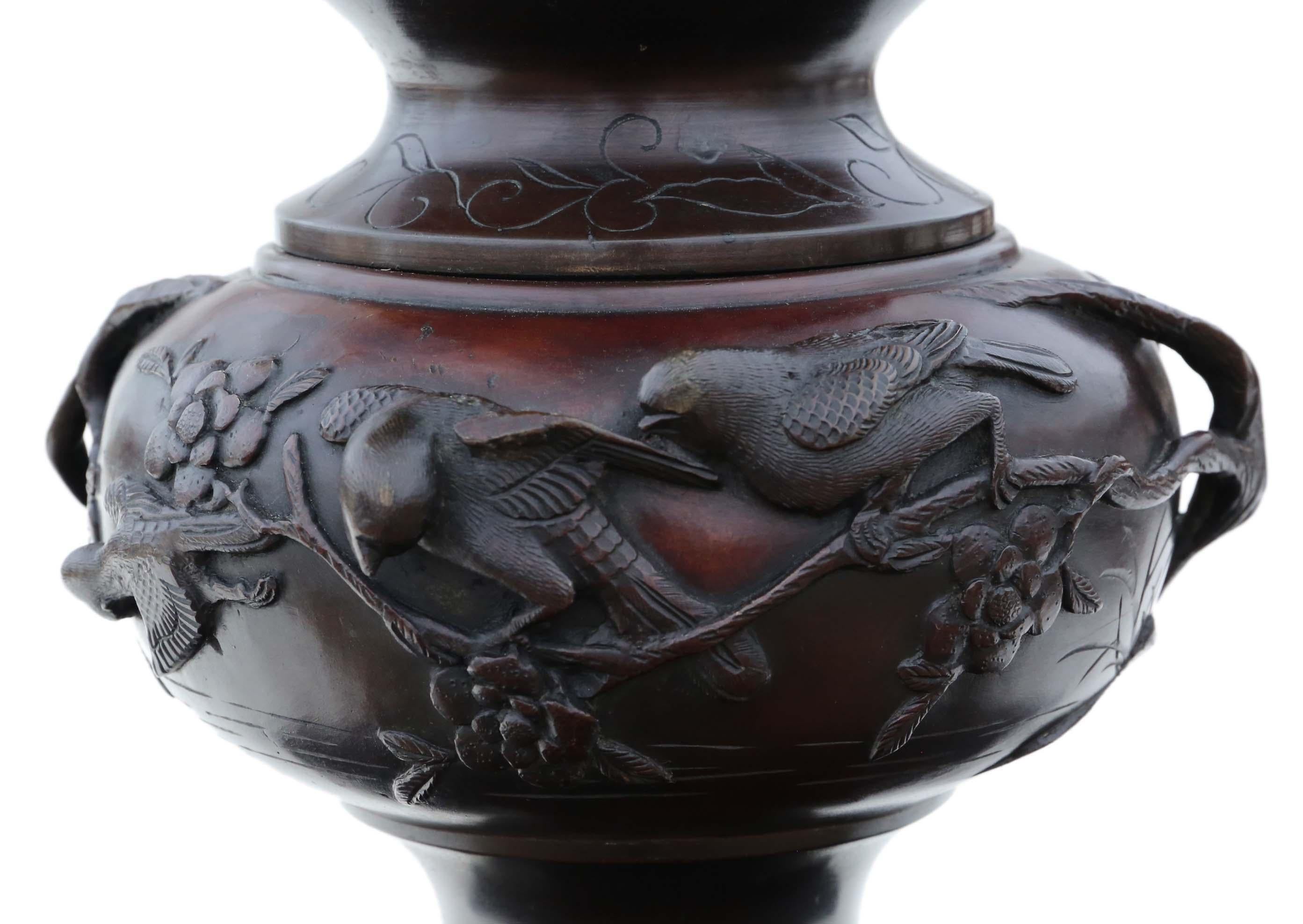 Antique Large Floor Standing Japanese Bronze Jardinière Planter Meiji ...