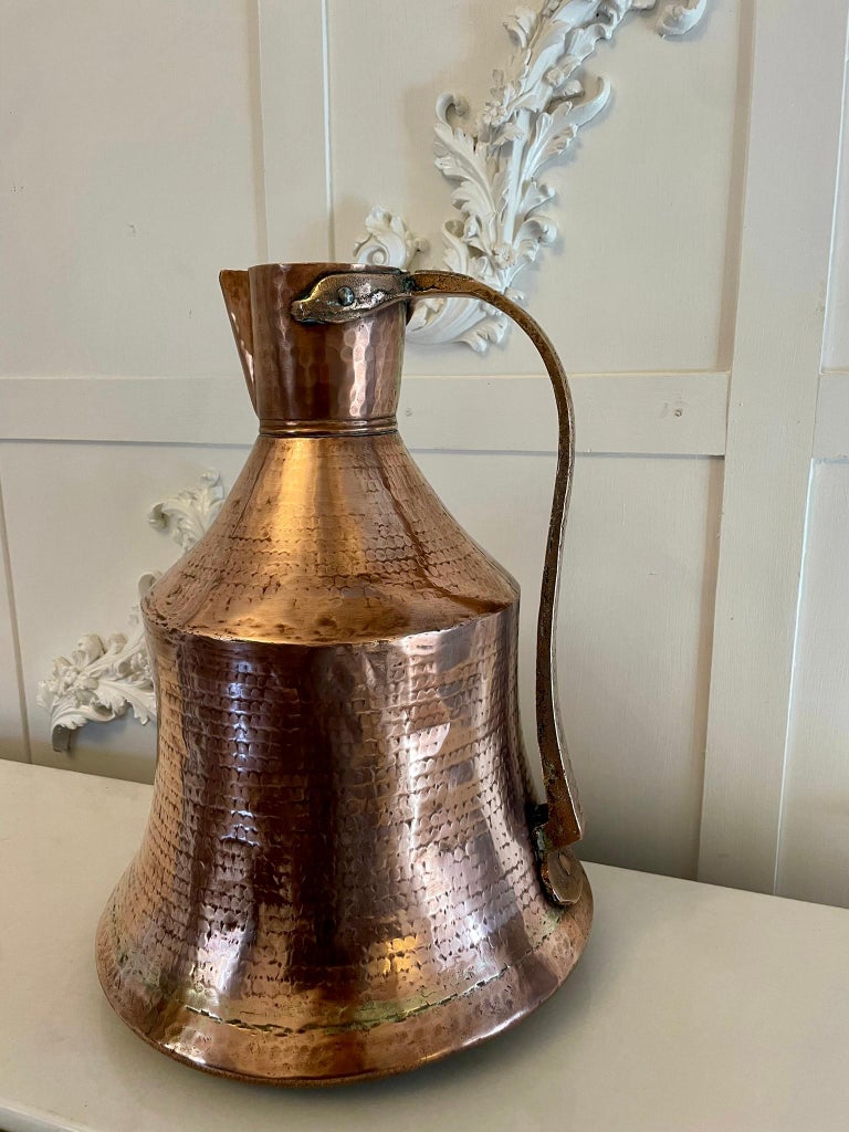 Antique Large George III Quality Copper Water Jug For Sale at 1stDibs