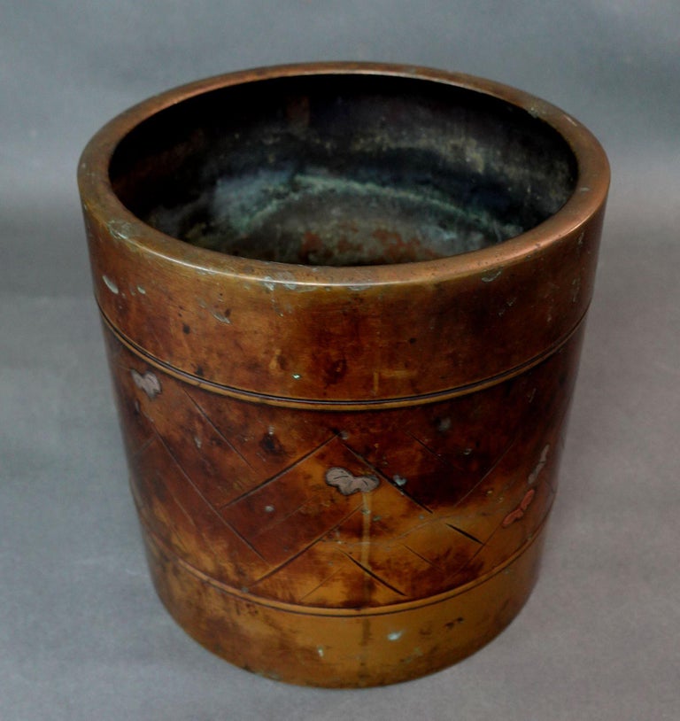 Antique Large Japanese Bronze Mixed Metal Hibachi, 19th Century For ...