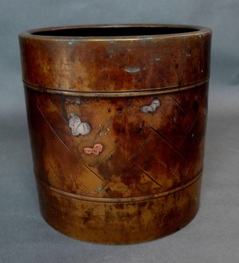 Antique Large Japanese Bronze Mixed Metal Hibachi, 19th Century For ...