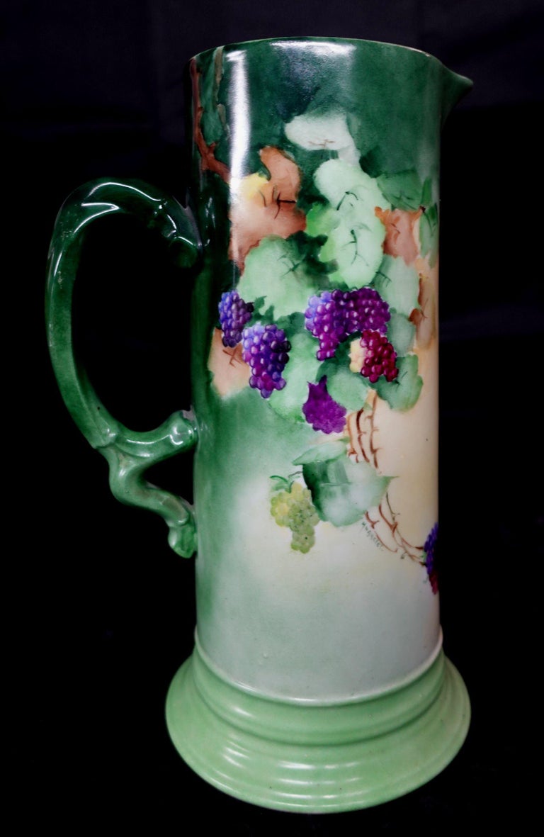 Antique Large JP French Floral Tankard, #Ric00030 For Sale at 1stDibs