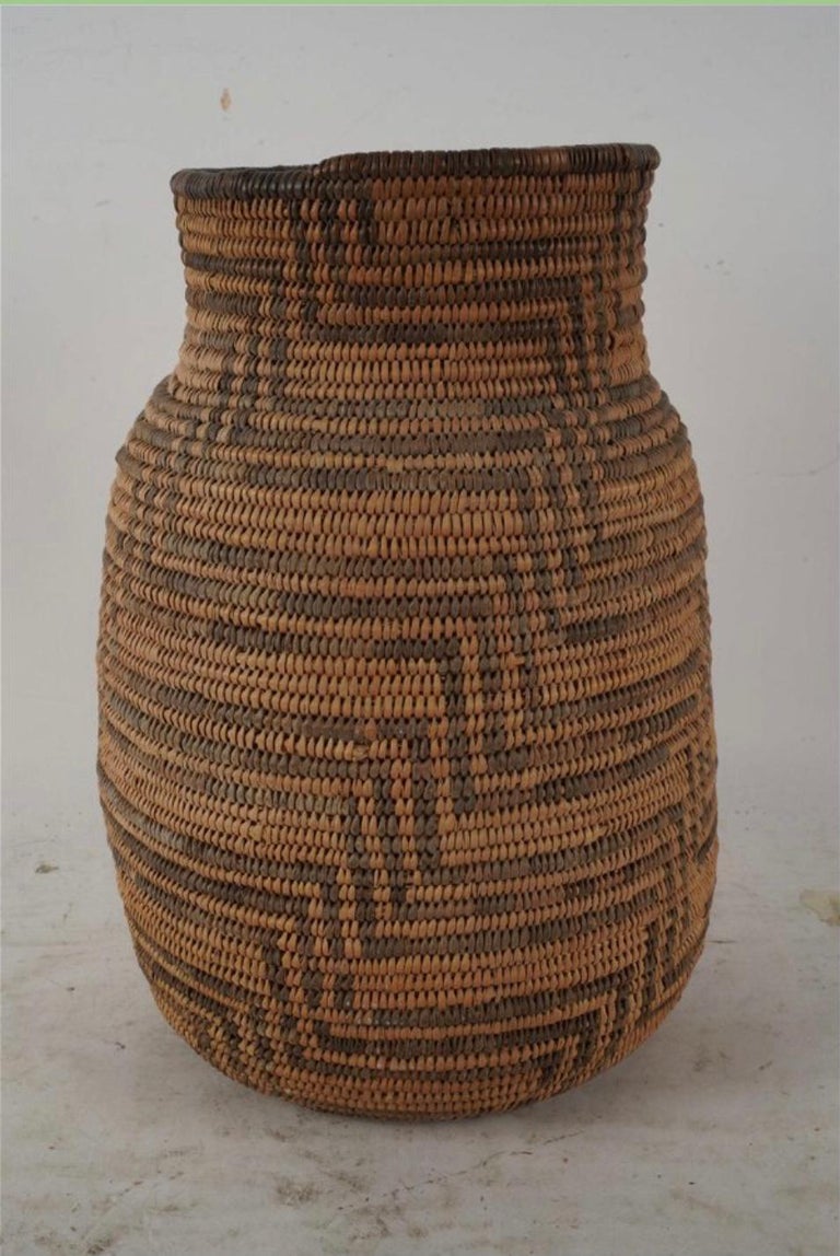 Antique Large Native American Apache Olla Basket For Sale at 1stDibs