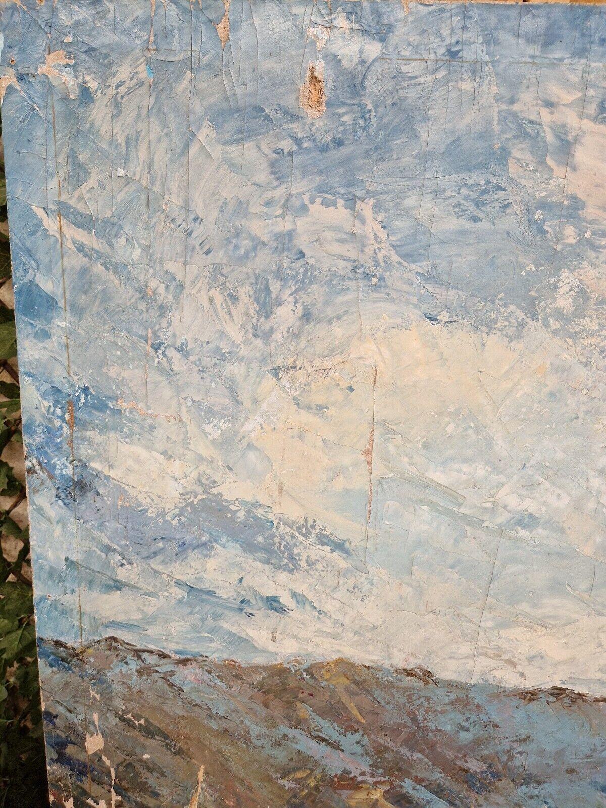 Antique Large Painting French Ecole "Vue de Chateau" For Sale at 1stDibs