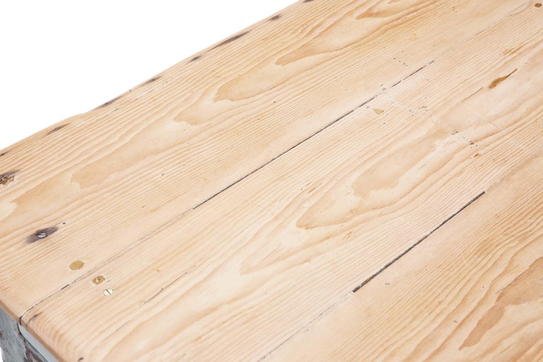 Antique Large Pine Scrub Top Kitchen Dining Table, 19th Century at 1stDibs