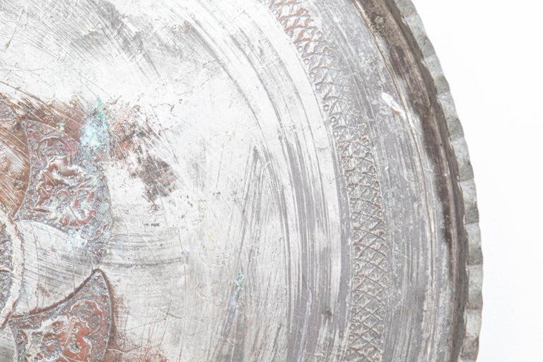 Antique Large Tinned Copper Ottoman Turkish Circular Tray For Sale at ...