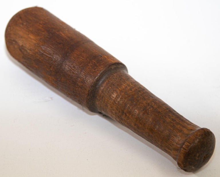 Antique Large Wood American Mortar and Pestle. For Sale at 1stDibs