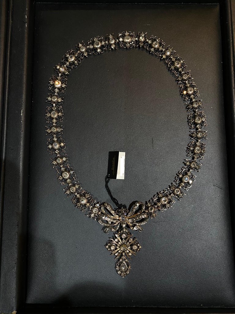 Antique Late 17th-Early 18th Century Diamond Demi-Parure Silver Gold ...