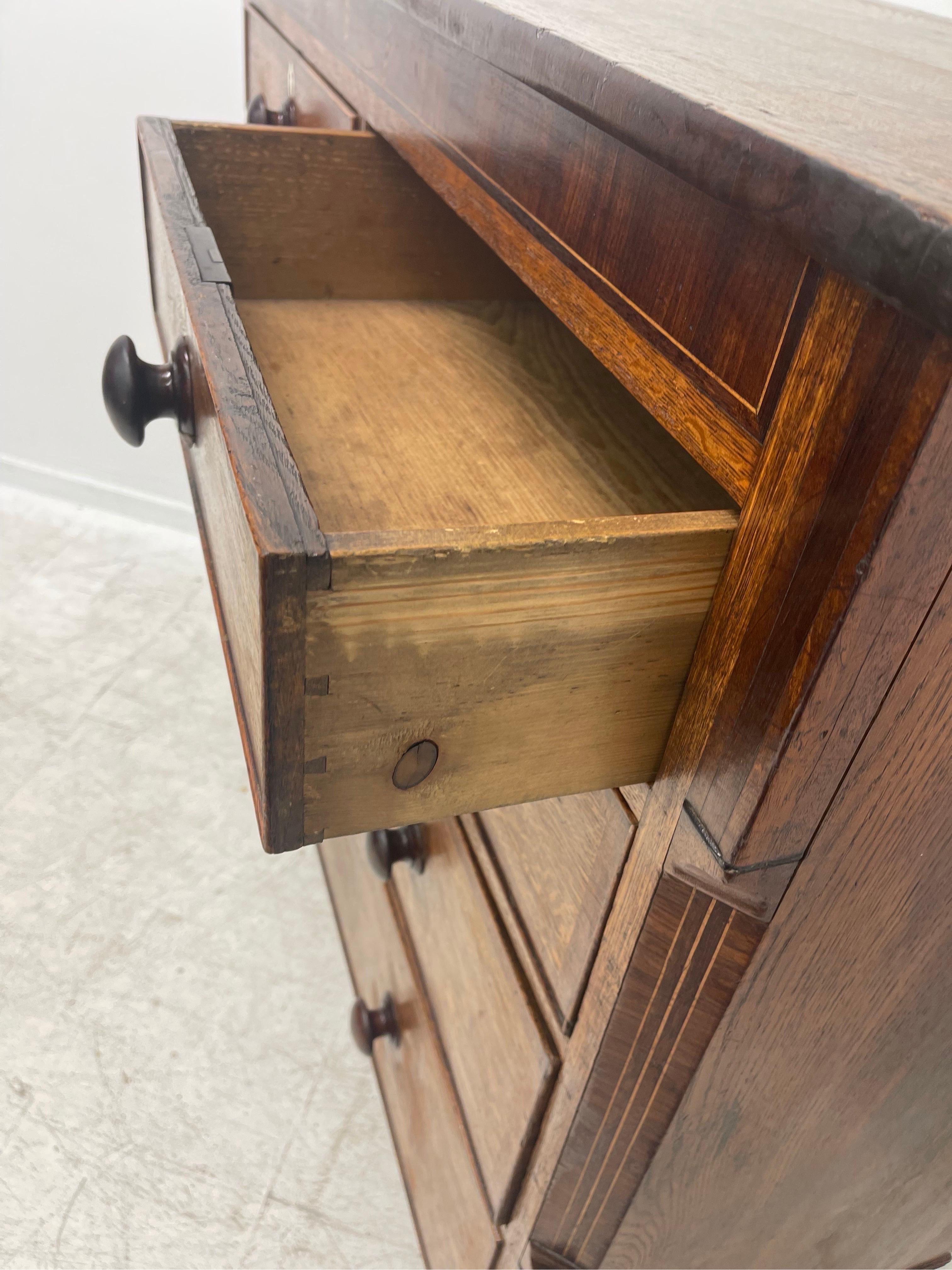 Antique Late 1800s English Dresser with Hand Cut Dovetailed Drawers For ...