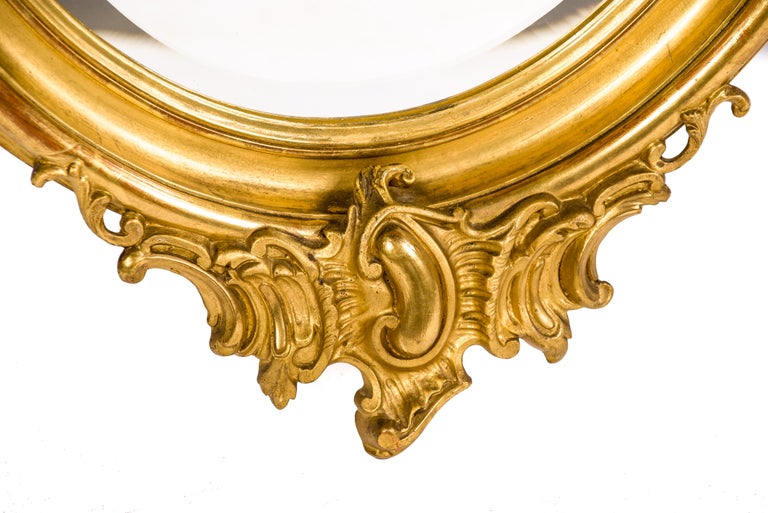 Antique Late 19th Century French Oval Gold Gilded Louis Quinze or ...