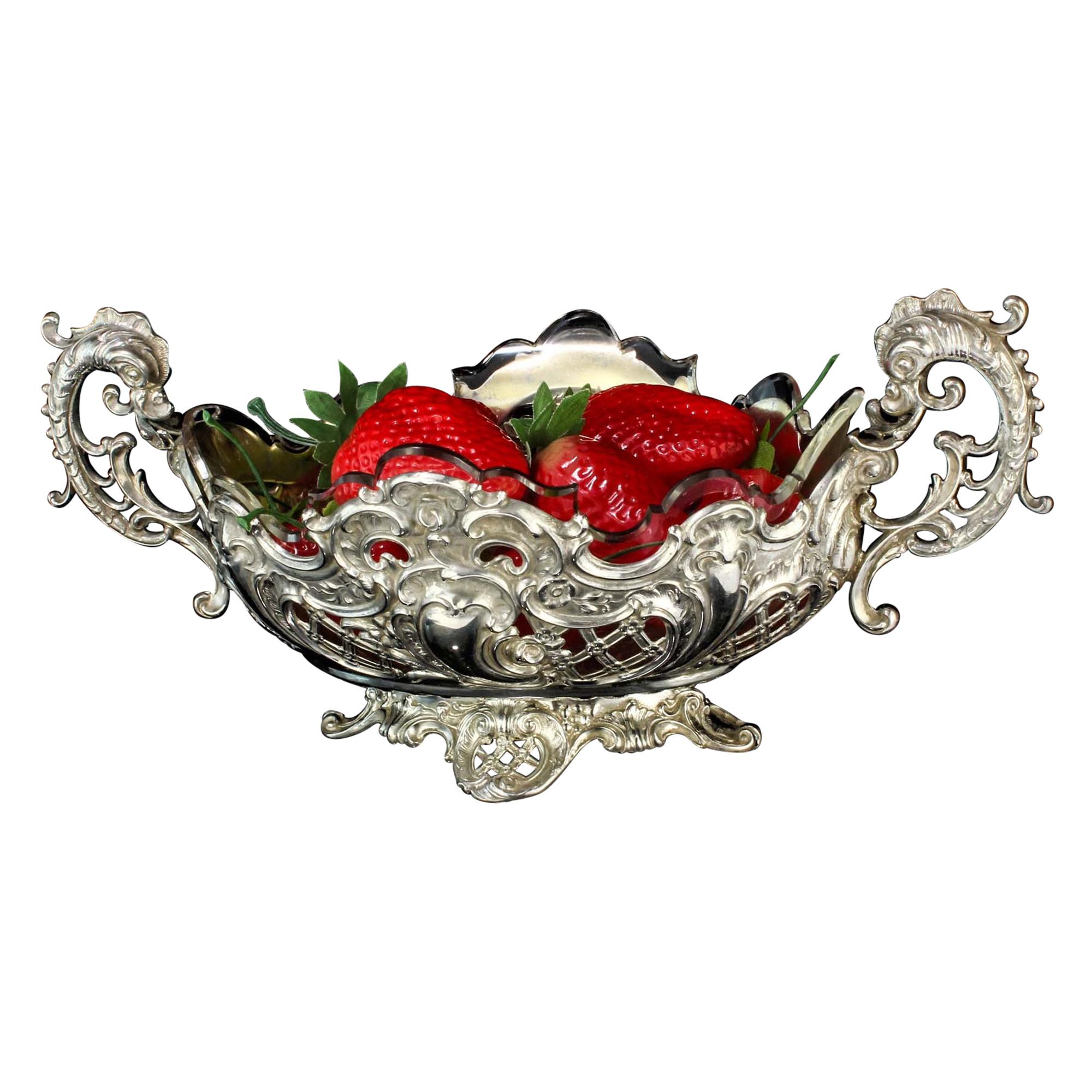 English Victorian Cut Glass Pedestal Fruit Bowl at 1stDibs