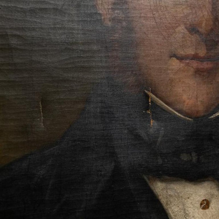 Antique Late 19th Giltwood Oil on Canvas Portrait of a Gentleman For ...