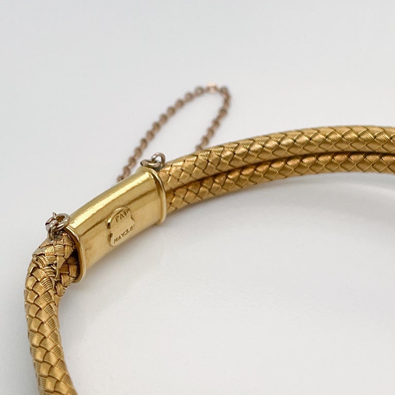 Antique Late Victorian 14 Karat Braided Cable Lasso Bracelet For Sale ...