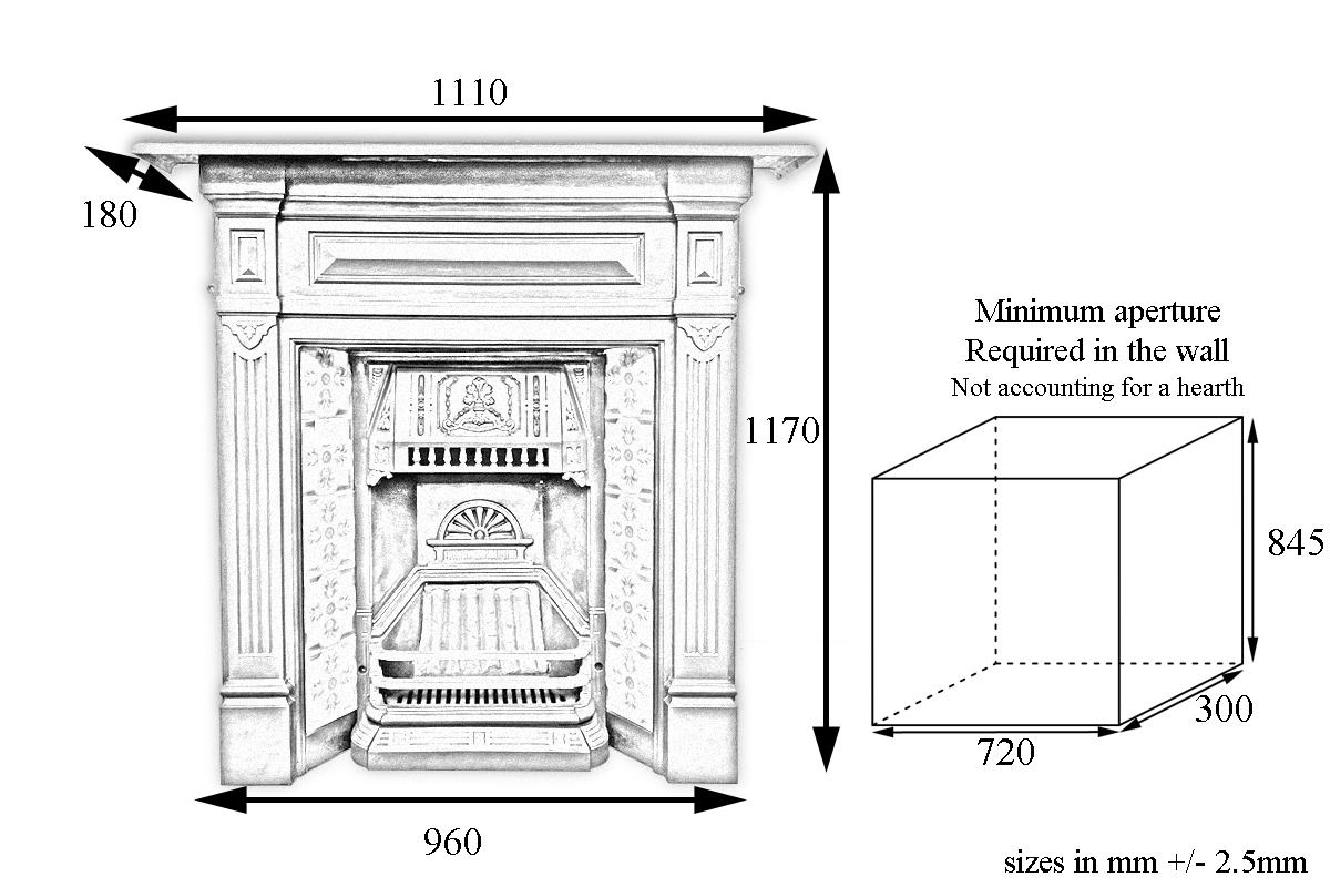 Antique Late Victorian Cast Iron and Tiled Combination Fireplace For ...