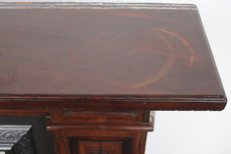 Antique Late Victorian Cast Iron Fireplace Surround 'Wood Scumbling ...
