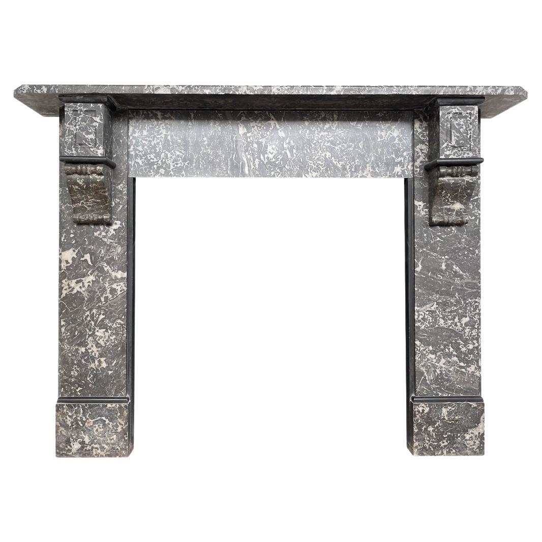 Large Late Victorian St Anne Marble Chimneypiece For Sale at 1stDibs