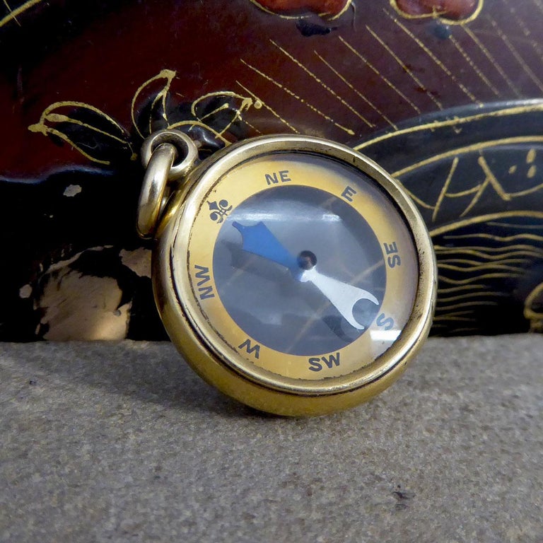 Antique Late Victorian Compass Pendant in High Carat Yellow Gold at 1stDibs