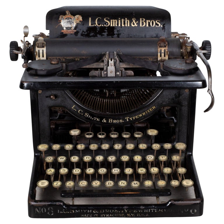 Antique LC Smith and Bros. No. 8 Typewriter c.1919 For Sale at 1stDibs