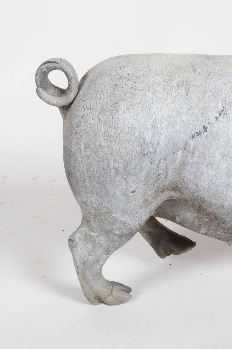 Antique Lead English Flying Pig Garden Ornament at 1stDibs