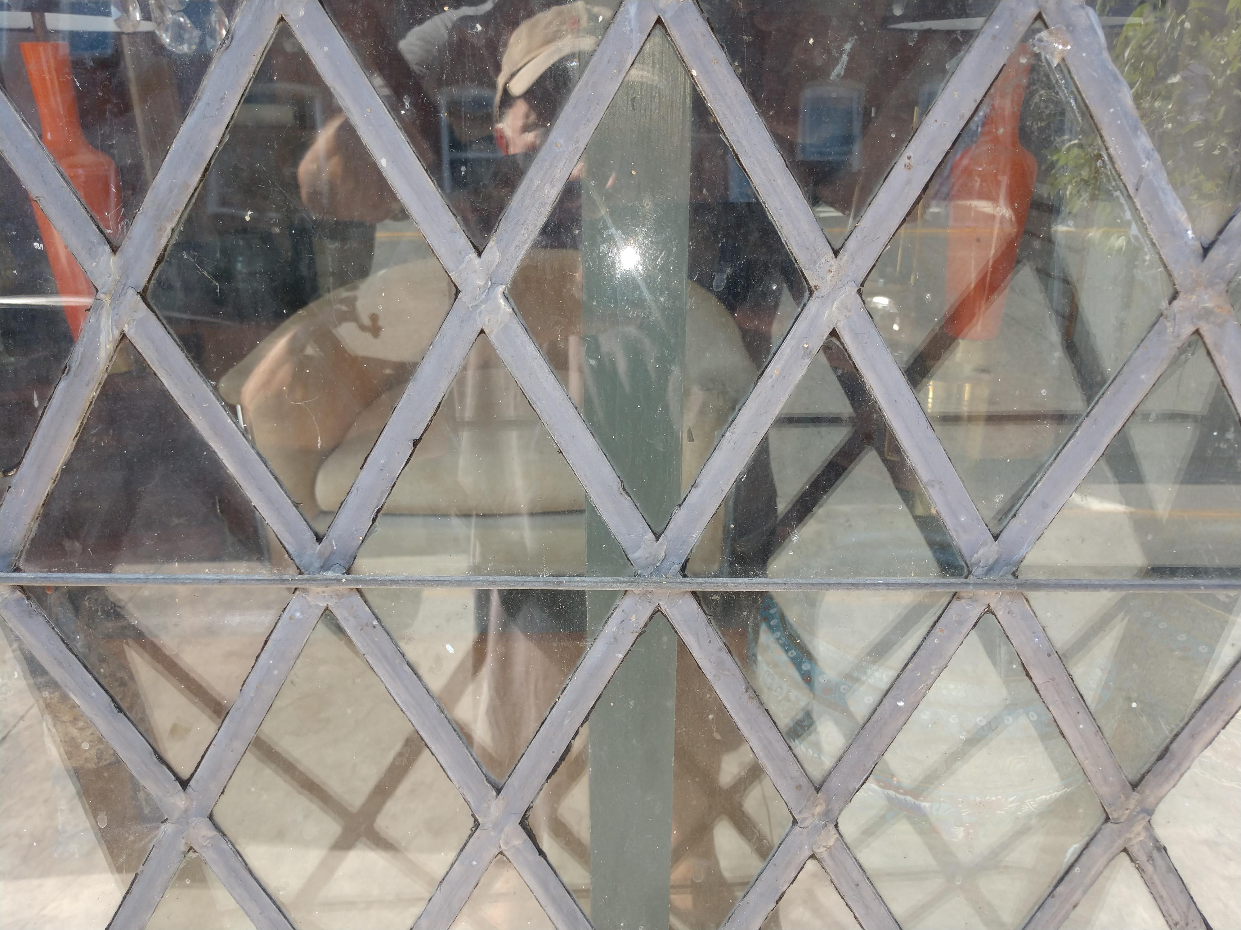 Antique Leaded Glass Diamond Shaped Window, C1900 at 1stDibs | beveled ...