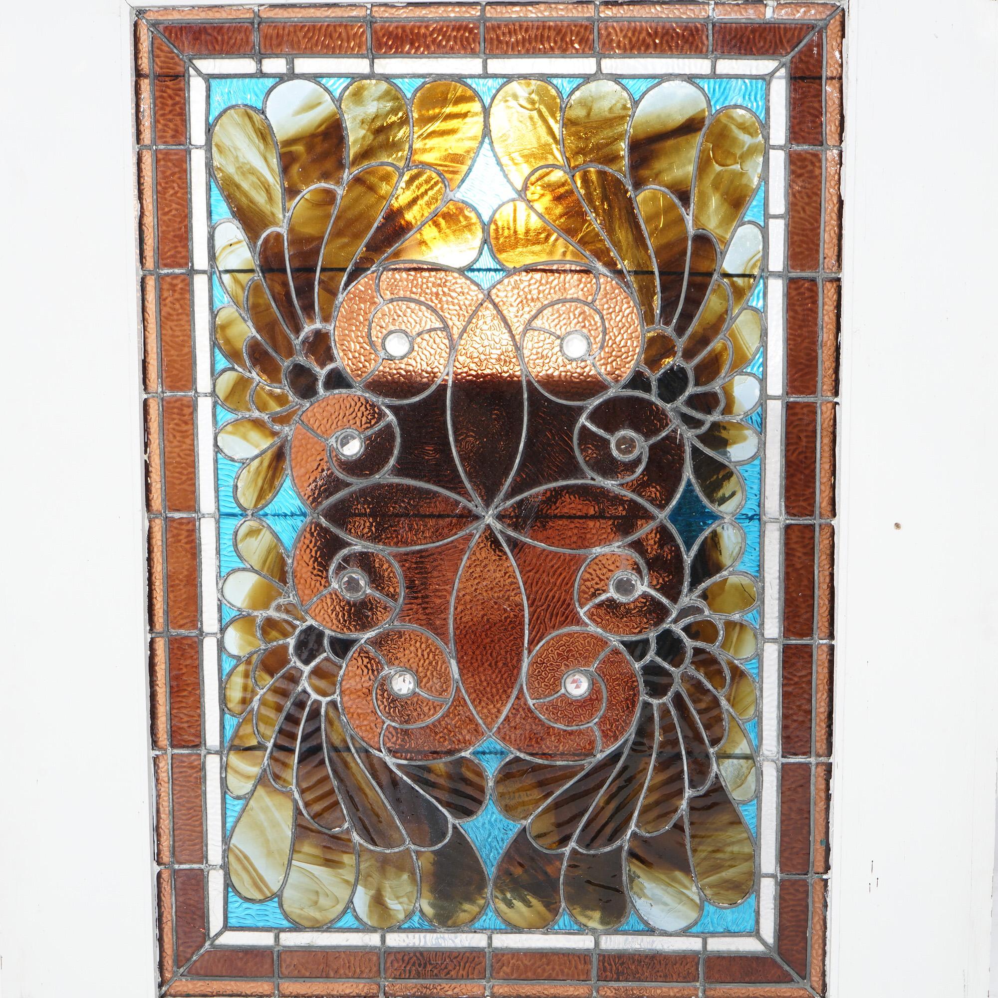 Antique Leaded Glass Window, circa 1920 For Sale at 1stDibs